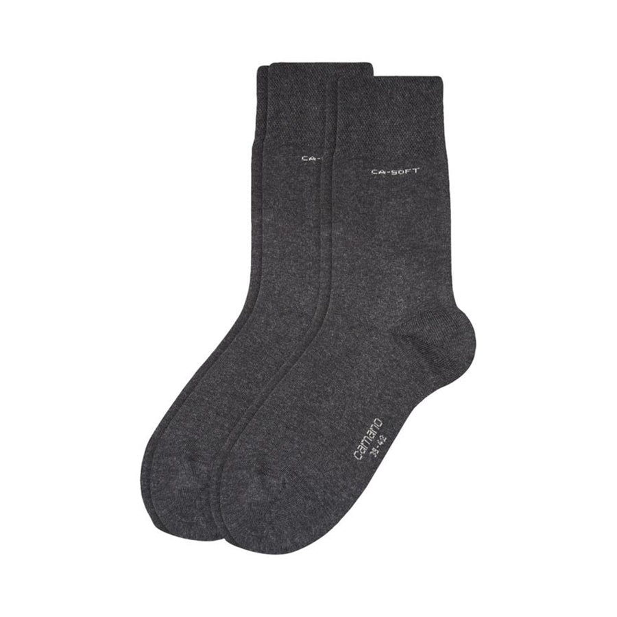 Camano® 2er-Pack anthrazitfarbene Komfortsocken – Sockstock®